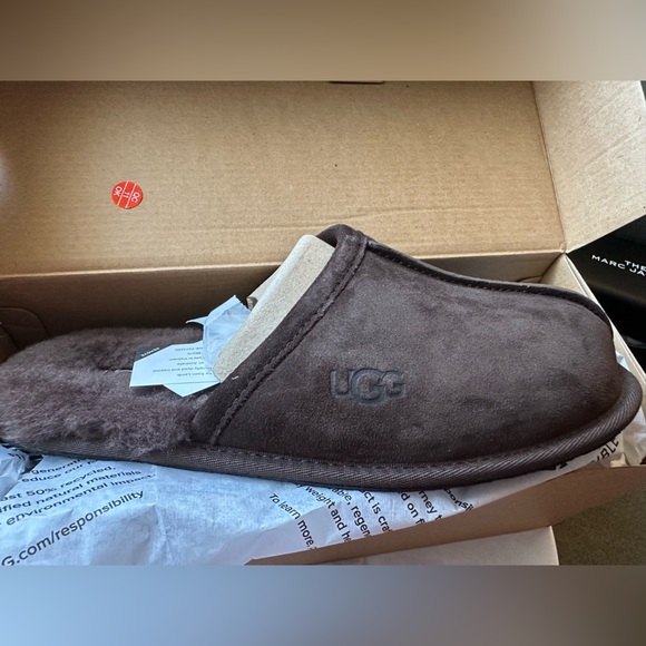 UGG | Shoes | Ugg Chocolate Suede Slippers | Poshmark